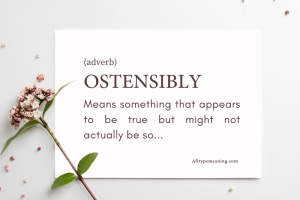 Ostensibly Meaning: Simple Definition & Daily Use Examples